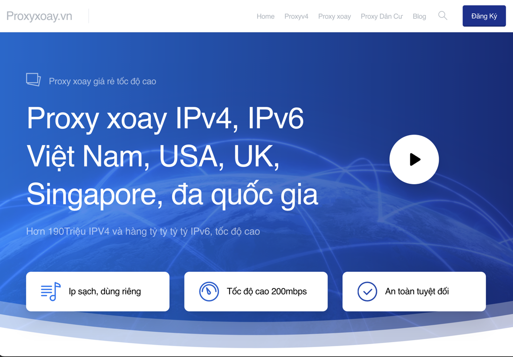 Proxy Xoay IPV4 V6 Dân Cư Vietnam, USA - Proxyxoay.vn